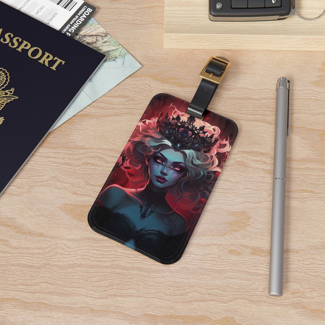 Anime Woman Princess Luggage Tag Anime Tattooed Girl Suitcase Tag ...