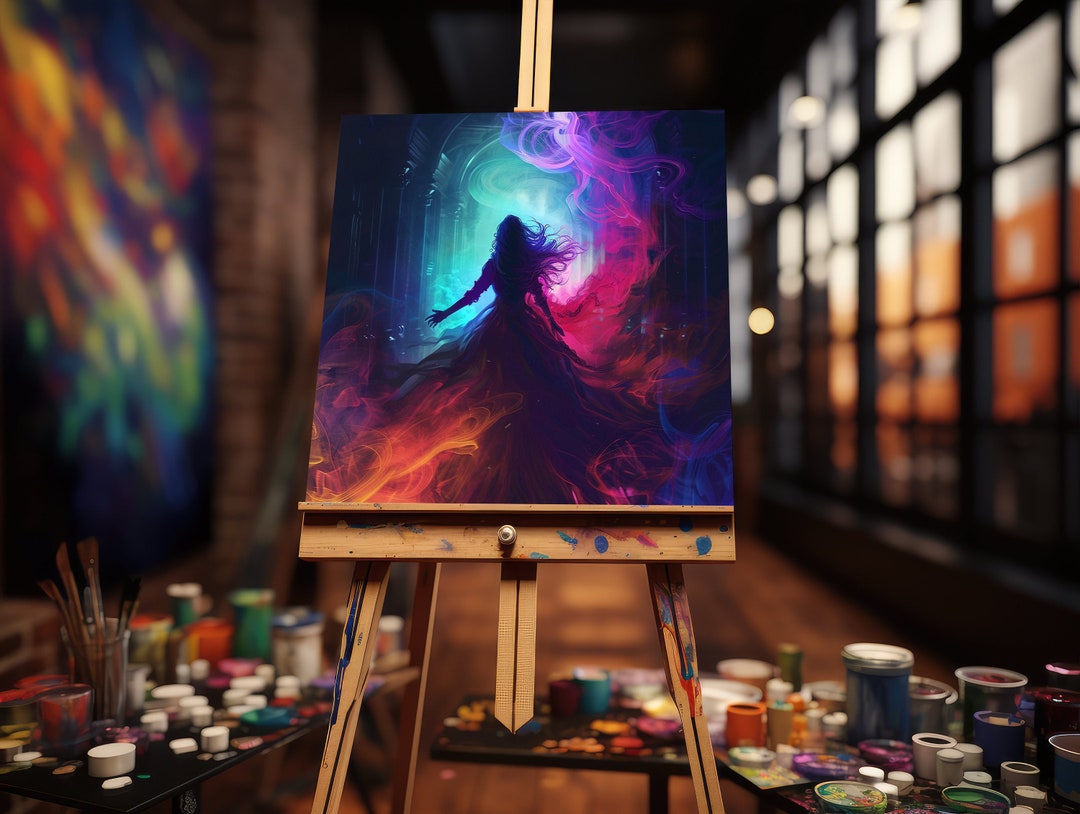 Abstract Lonely Girl Framed Artwork | Mesmerizing Woman Framed Wall Art ...