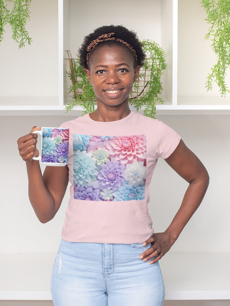 Peaceful & Quiet Flower Arrangement, Zen Flower Mug, Eloquent Gift for ...