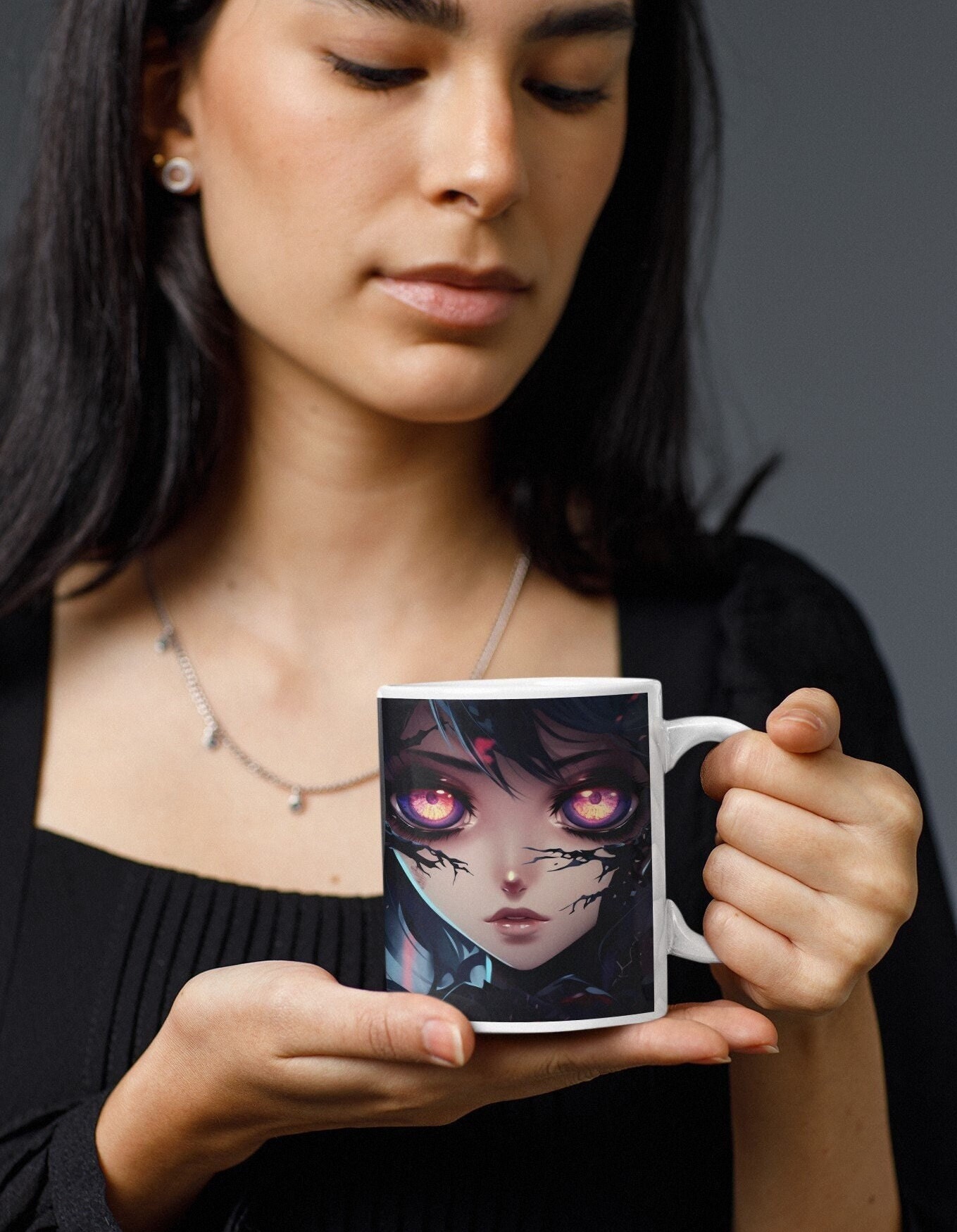 Scary Princess Anime Gift, Don't Sleep Gift, Eyes Wide Shut Mug, Her ...