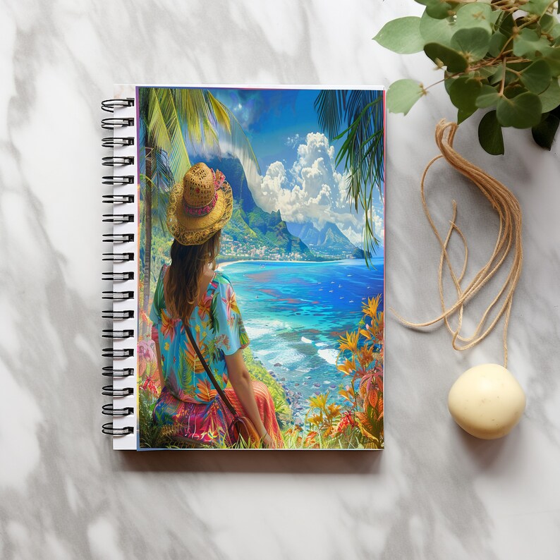 Relaxing and Peaceful Spiral Notebook Beautiful Ocean Scenery Memories ...