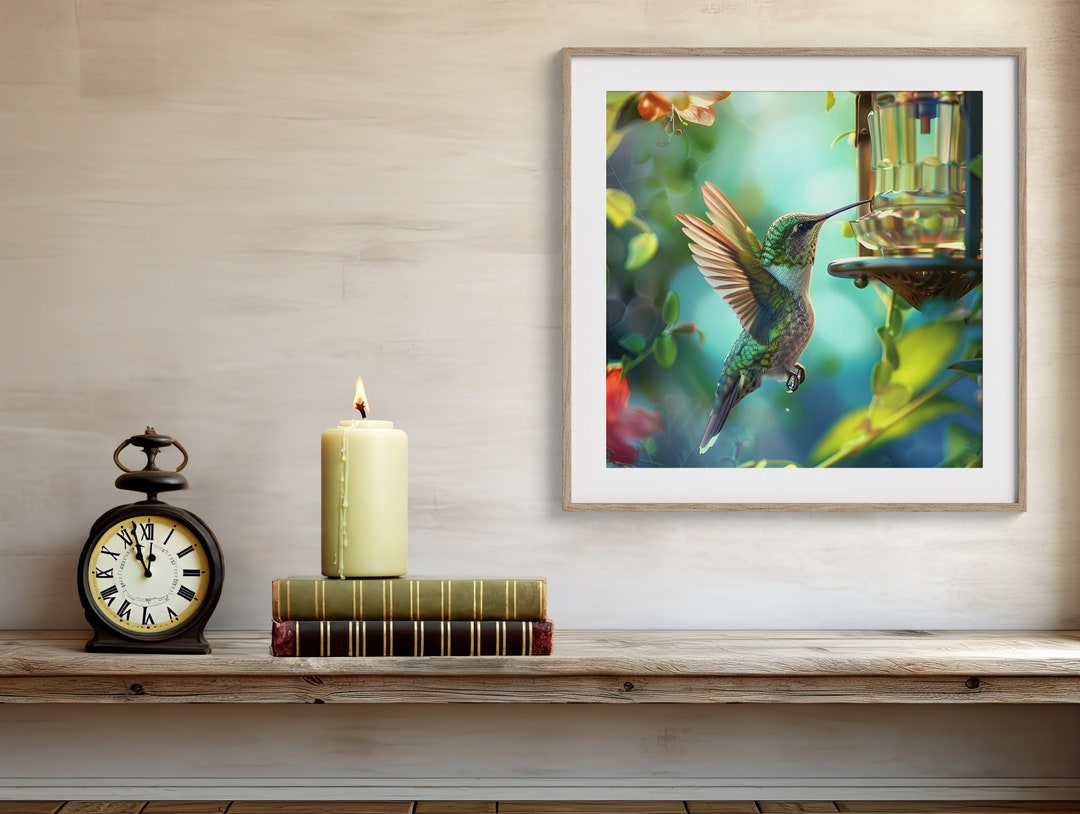 Beautiful Framed Hummingbird Artwork Framed Hummingbird Wall Decor ...