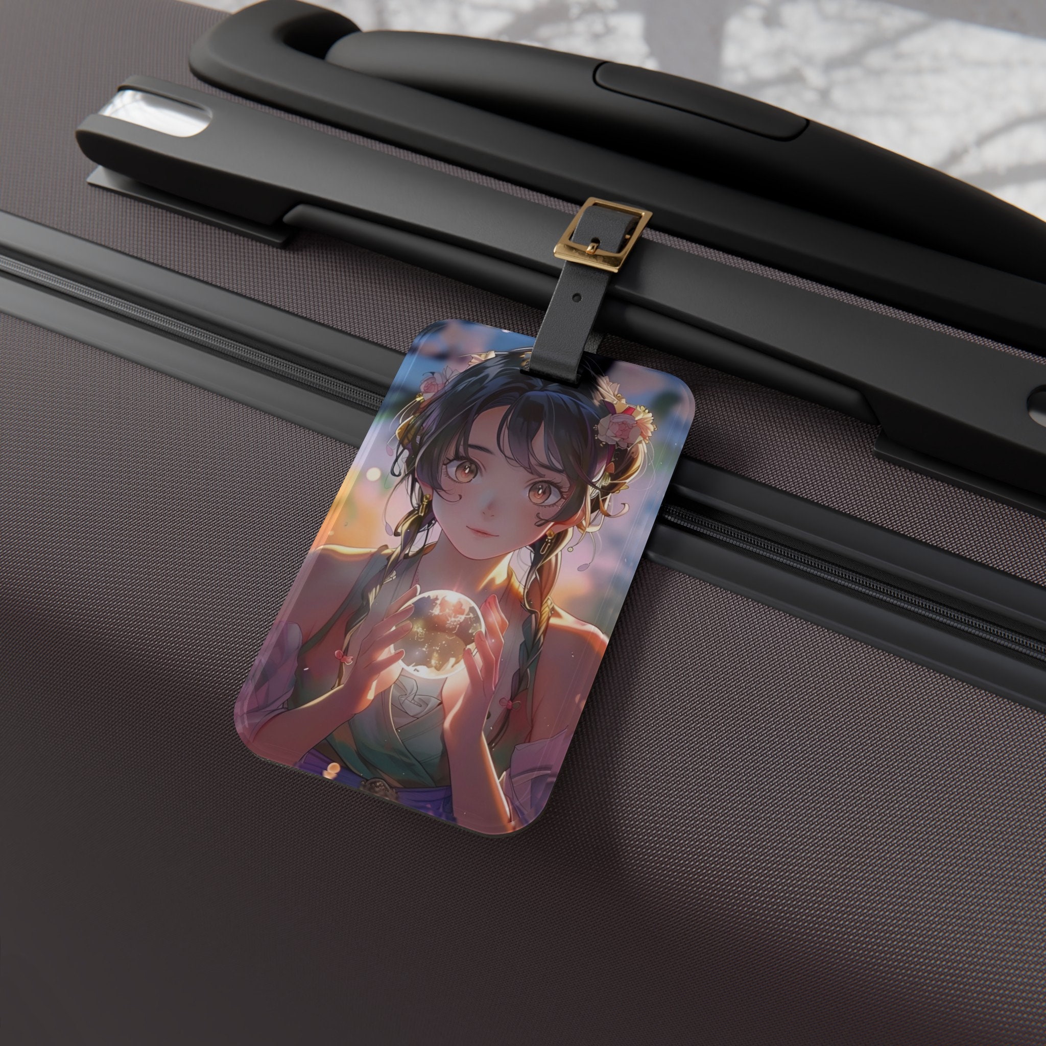 Anime Woman Luggage Tag Anime Girl Suitcase Tag Travel Princess Tag ...