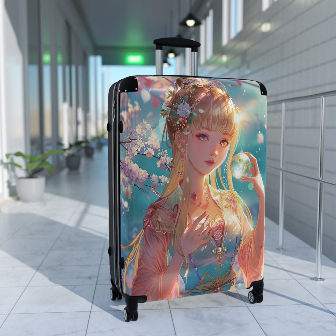 Enchanting Anime Woman Suitcase | Beautiful Anime Girl Carry-on ...