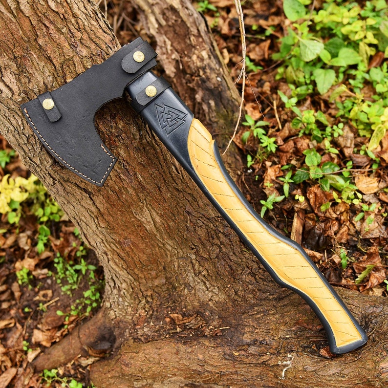 Forged Axe, Custom Forged Hatchet, Handmade Carbon Steel Camping Axe ...