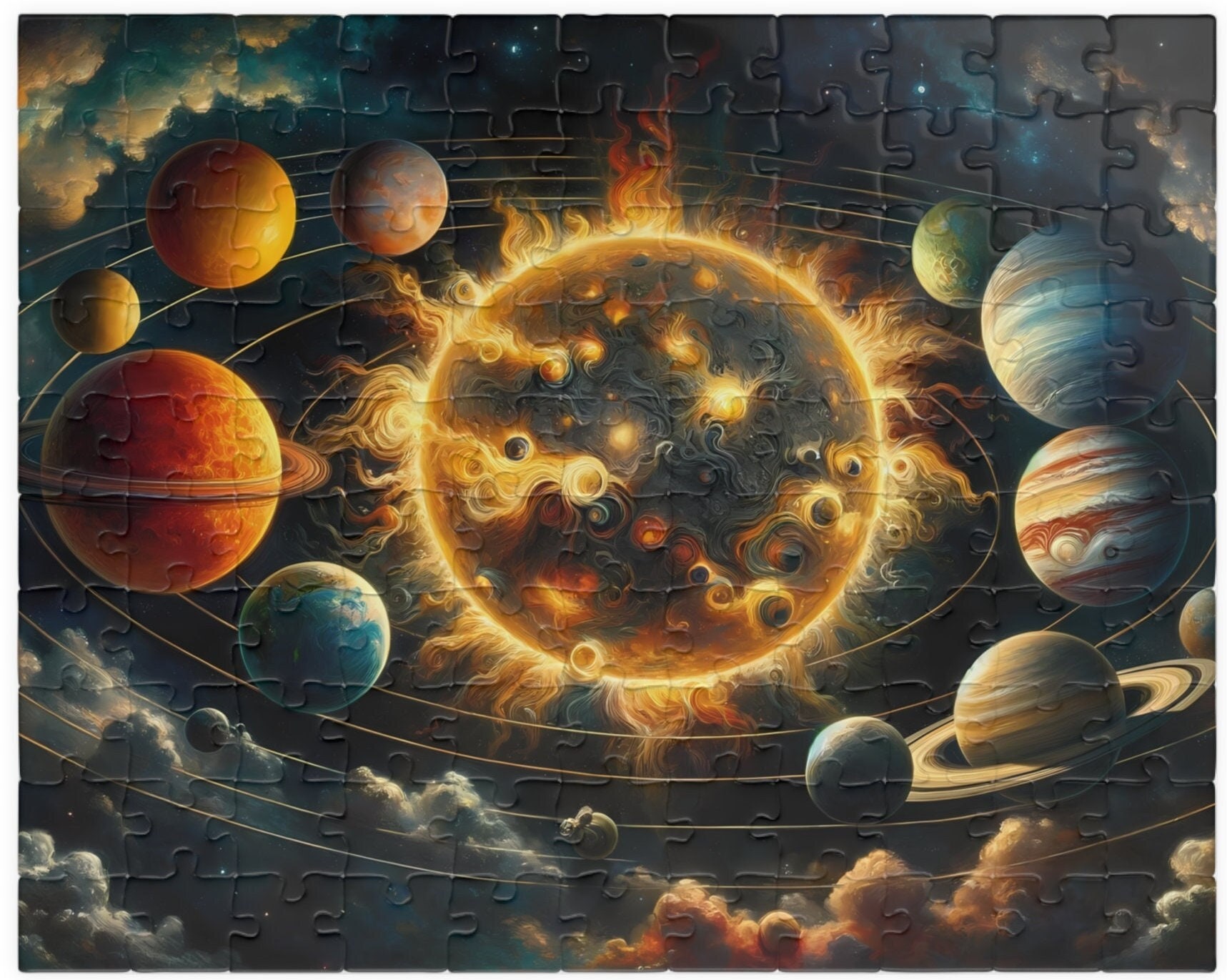Solar System Puzzle (110, 252, 520, 1014-piece) - Etsy