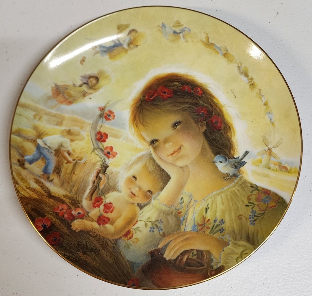 Summer's Golden Harvest Schmid Ferrandiz Porcelain Plate Beautiful ...