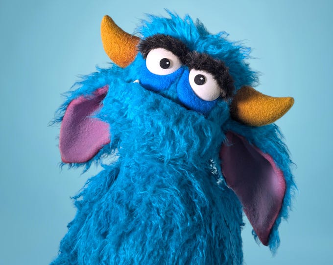 Professional Hand Puppet "wiggles," Monster, Ventriloquist Puppet ...