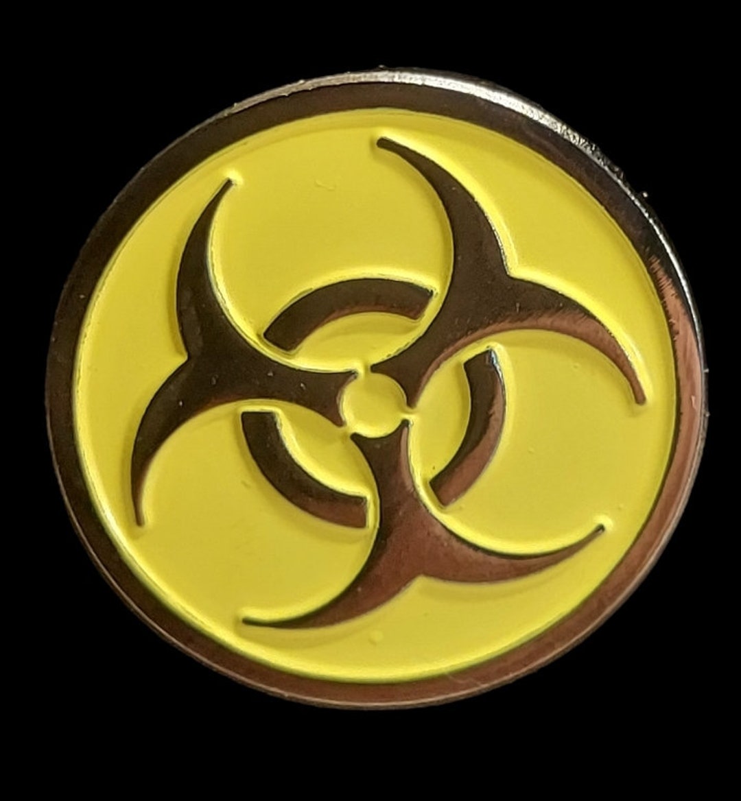 Yellow Biohazard Enamel Pin Badge - Etsy