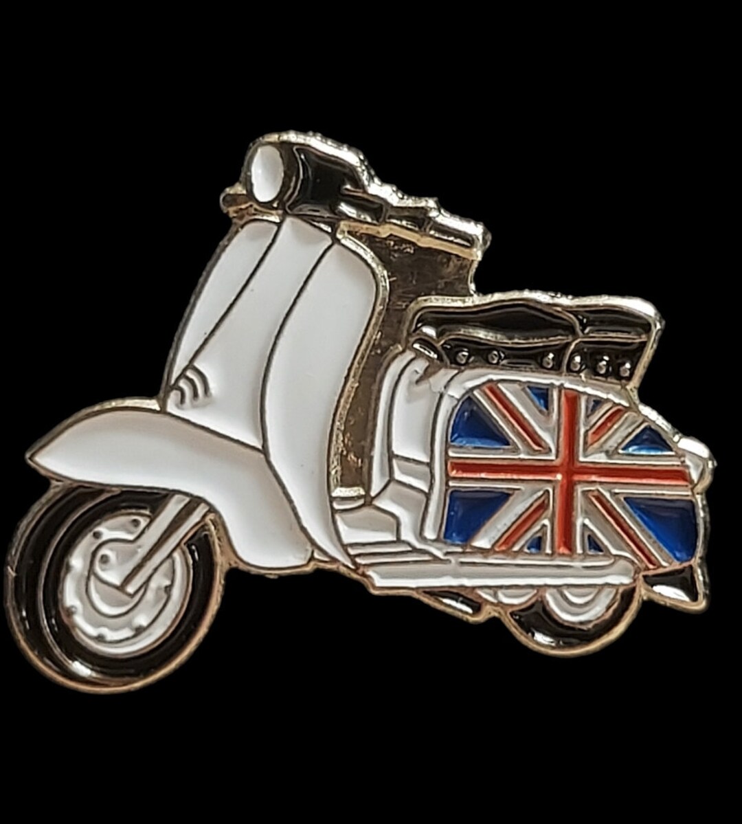 White Union Jack Enamel Pin Badge - Etsy