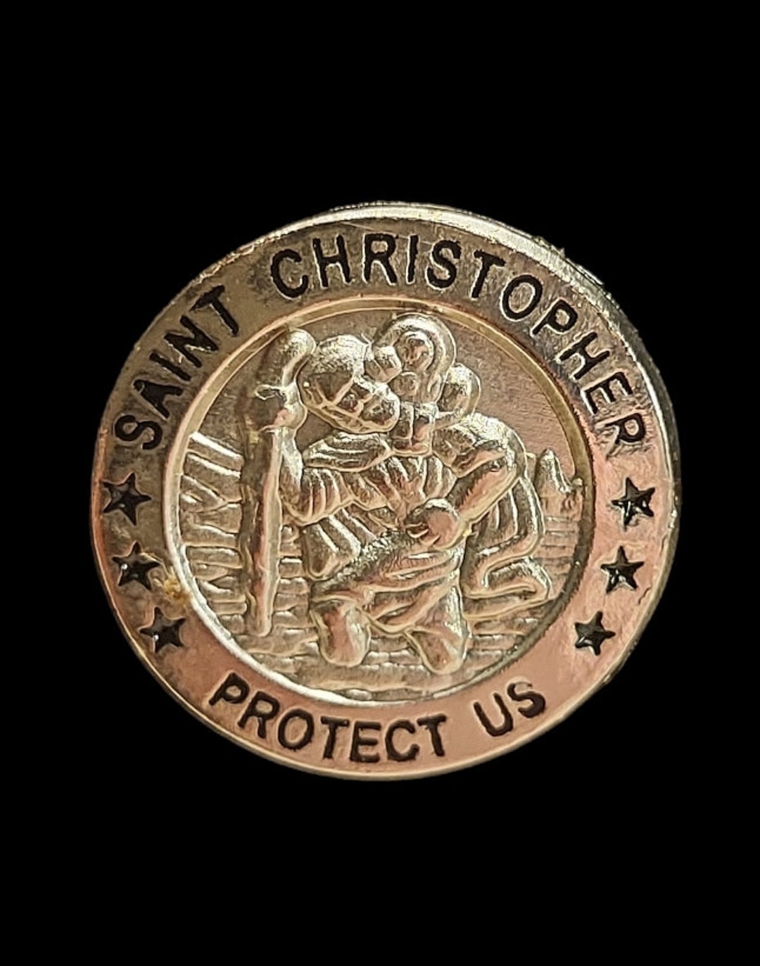 Saint St. Christopher Safe Travel Pin Badge - Etsy