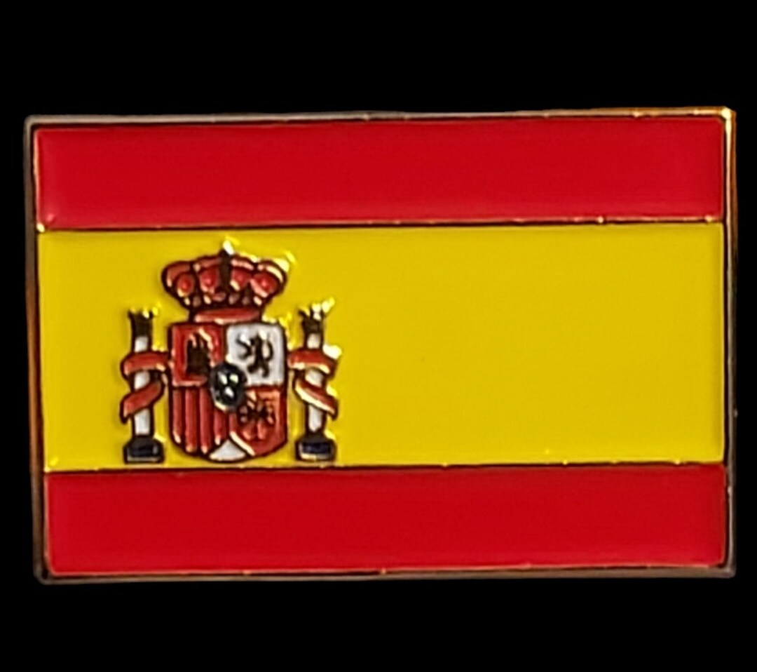 Spain Flag Metal Enamel Pin Badge - Etsy
