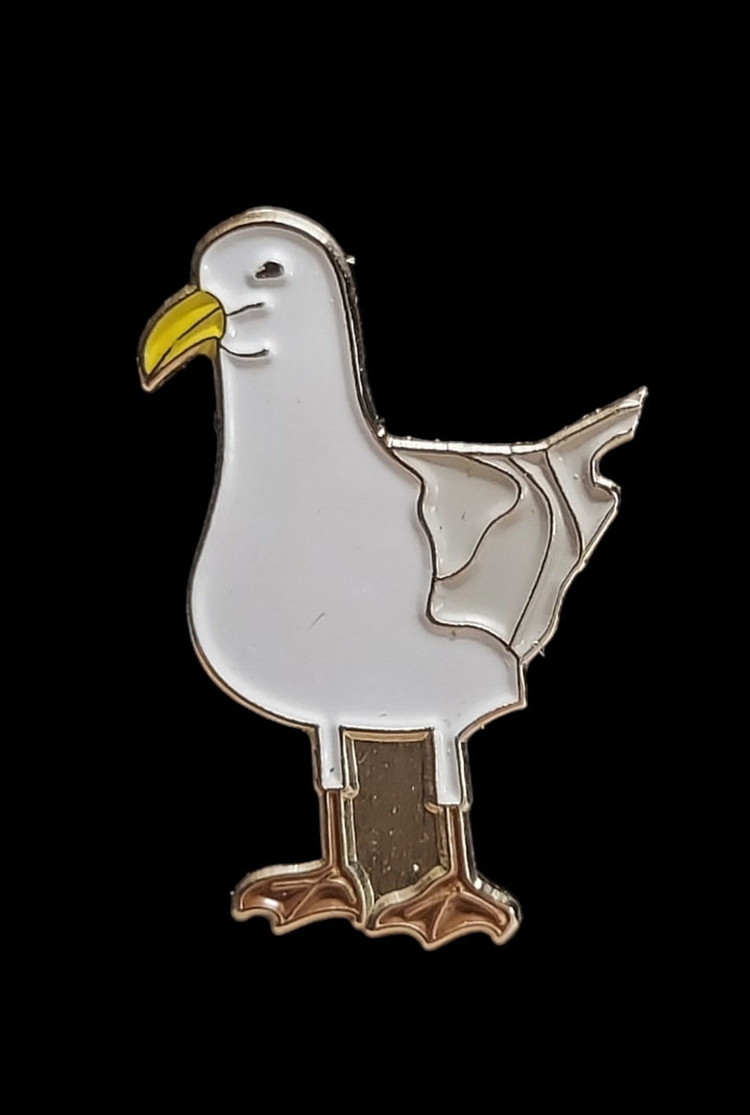 Seagull Bird Enamel Pin Badge - Etsy