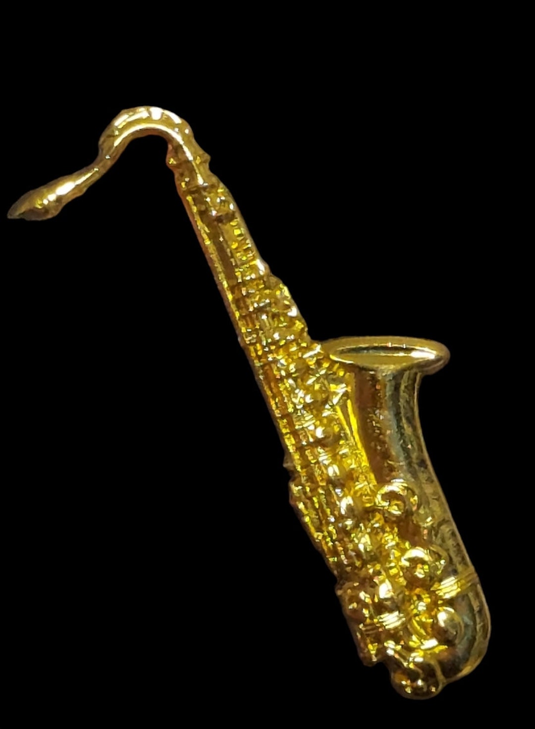 Gold Saxophone Instrument Pin Badge - Etsy