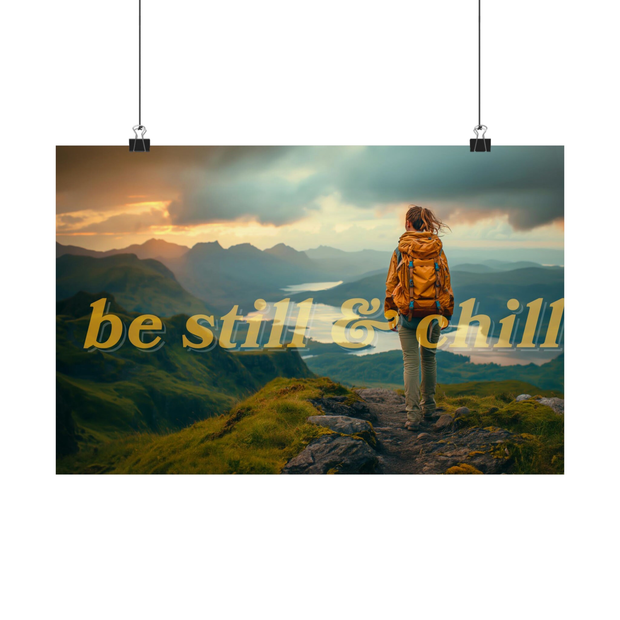 Be Still and Chill in Nature Poster, Inspiring Trendy Saying Print ...