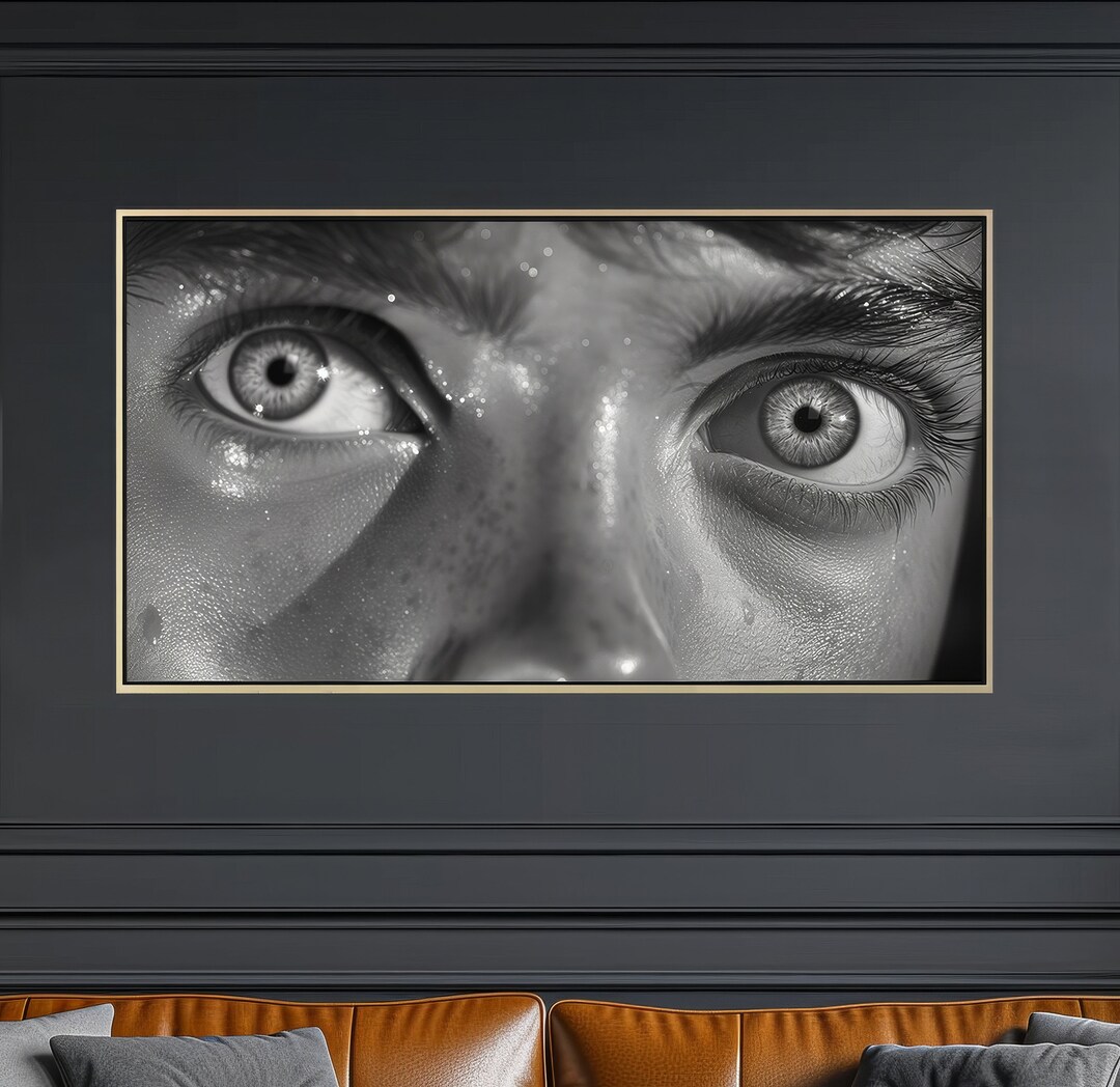 Cinematic Eyes Poster, Vintage Film Still Print, Extreme Closeup of ...