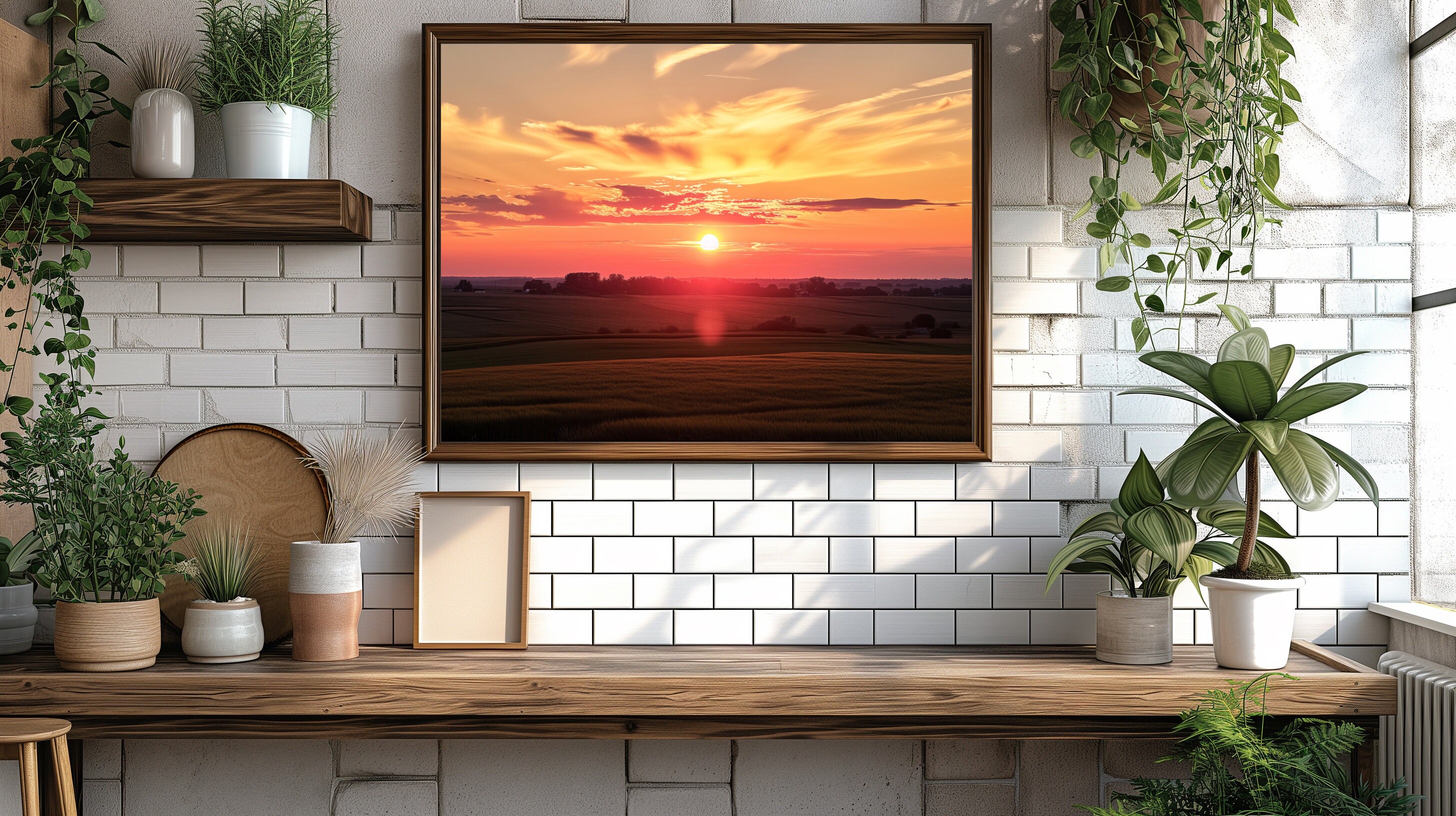 Large Photo Poster Print, Beautiful Sunrise Over Farmland, High Quality ...