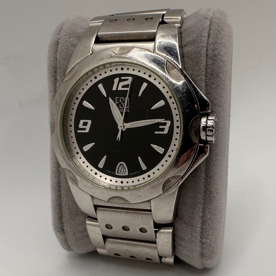 ESQ Swiss Men's Watch - Stainless Steel - Swiss Quartz Movement - Black ...