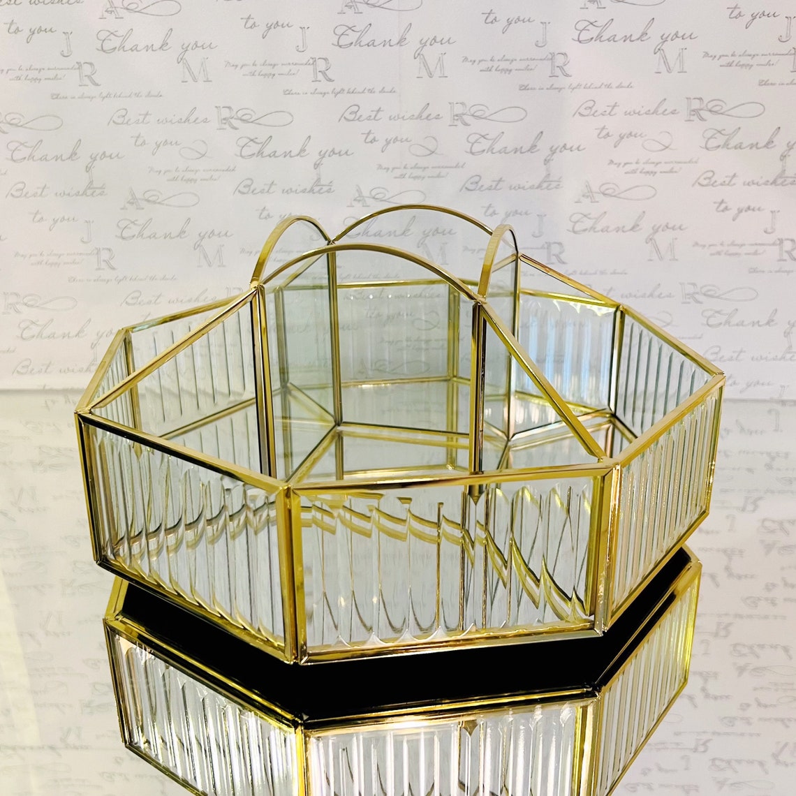 Premium Glass Rotating Makeup Organizer Tempered Glass With Bass Frame ...