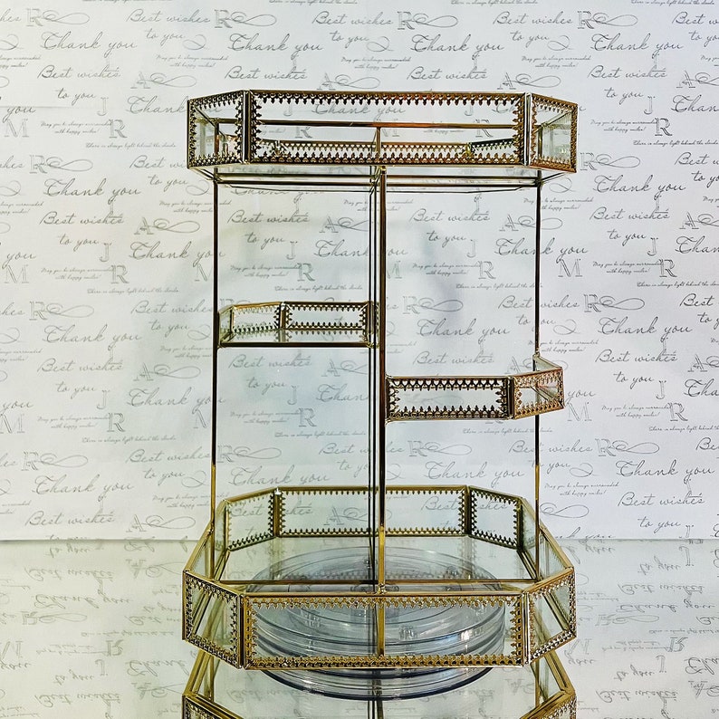 Premium Glass Rotating Makeup Organizer | Tempered Glass With Bass ...