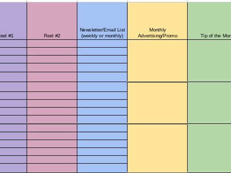 Digital Spreadsheet 2024 Social Media Content and Email Marketing ...