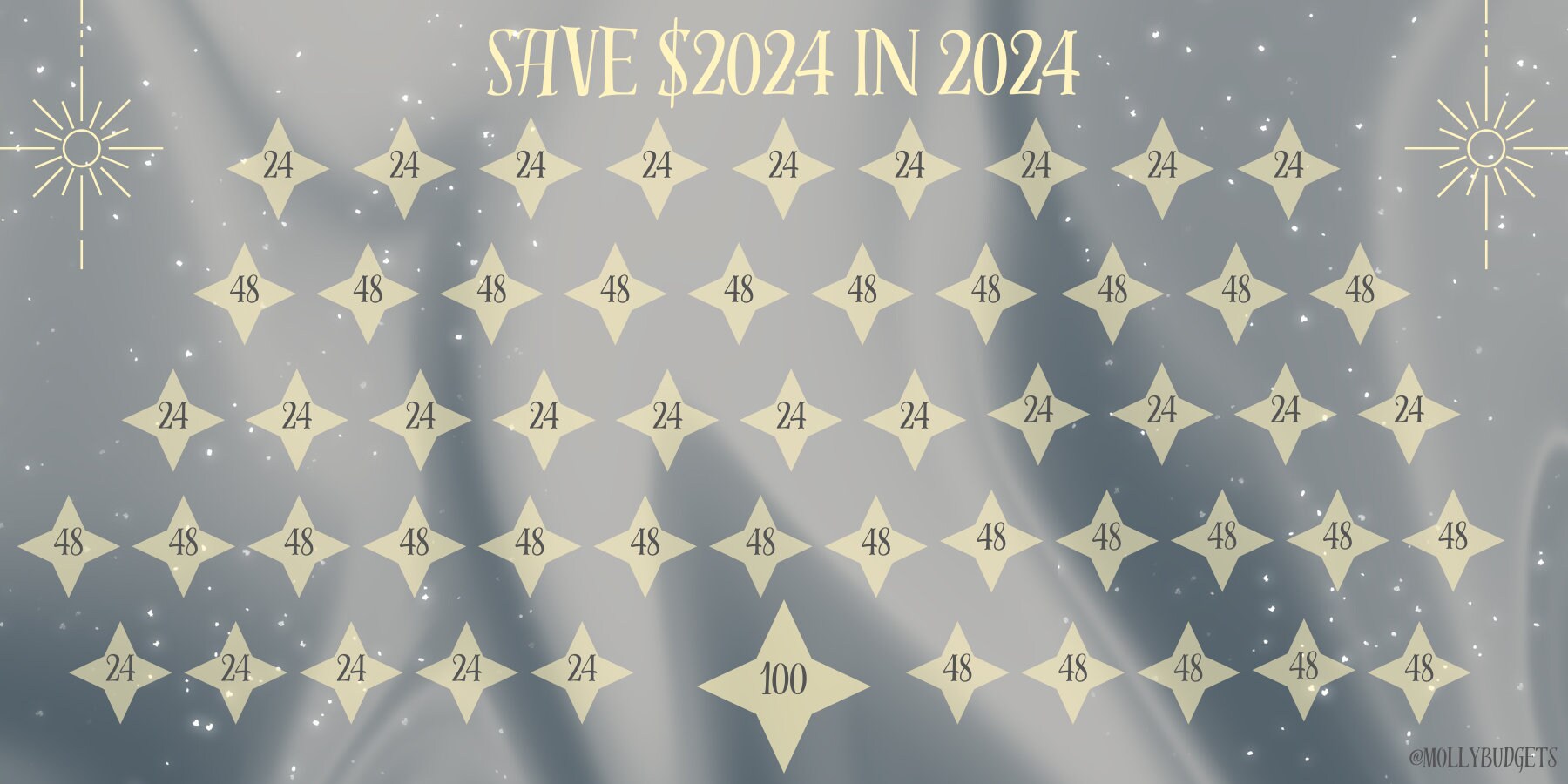 A6 Save 2,024 in 2024 | Savings Challenge | Digital Printable | Budget ...