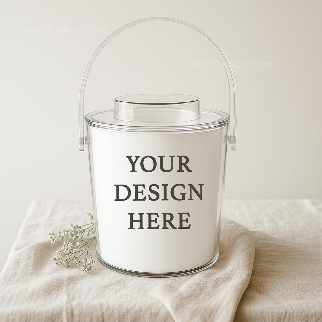 Printify White Ice Bucket Mockup: Modern Lifestyle Background (JPG ...