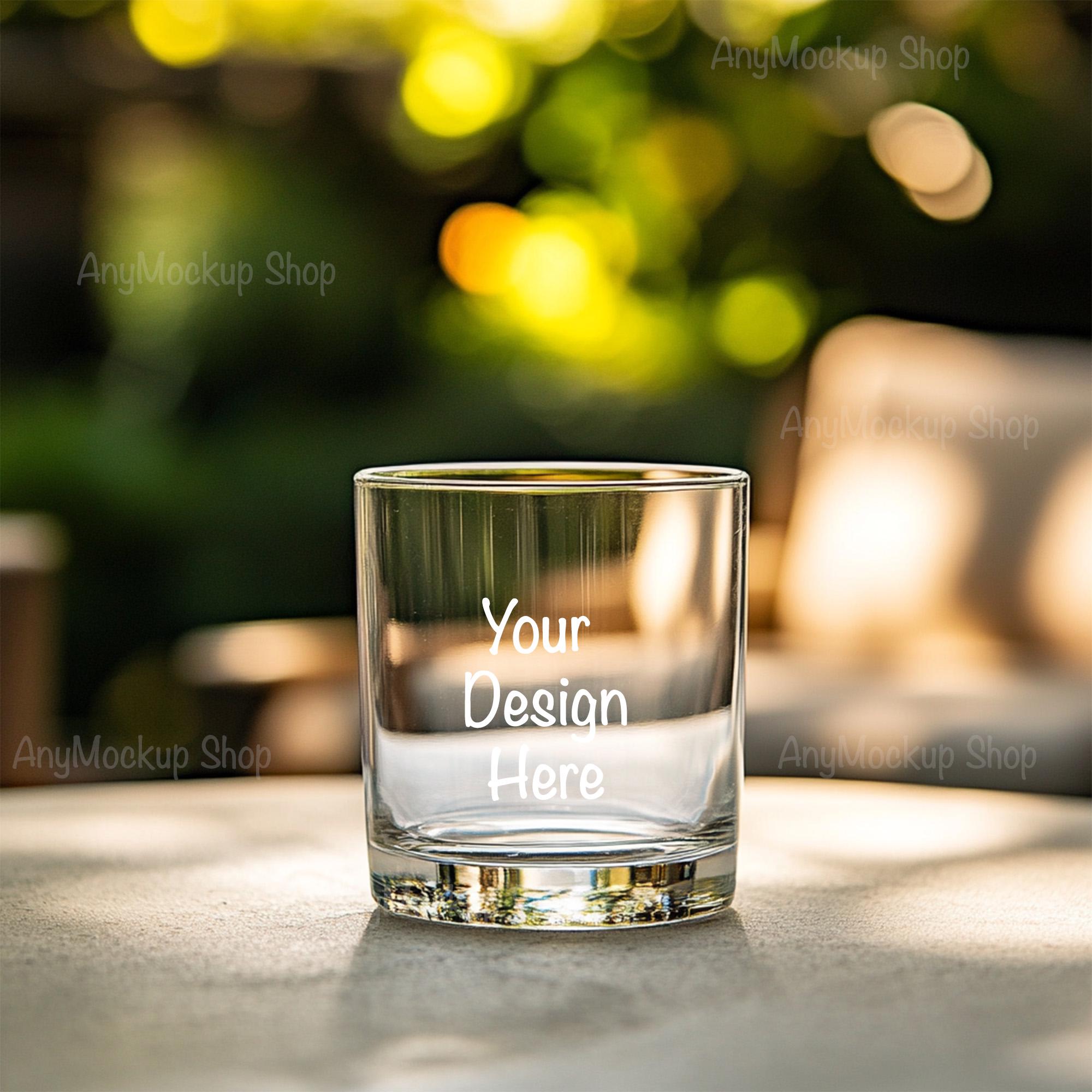 5 Rocks Glass Mockup Bundle Photo Whiskey Glass Mockup Clear Glass ...