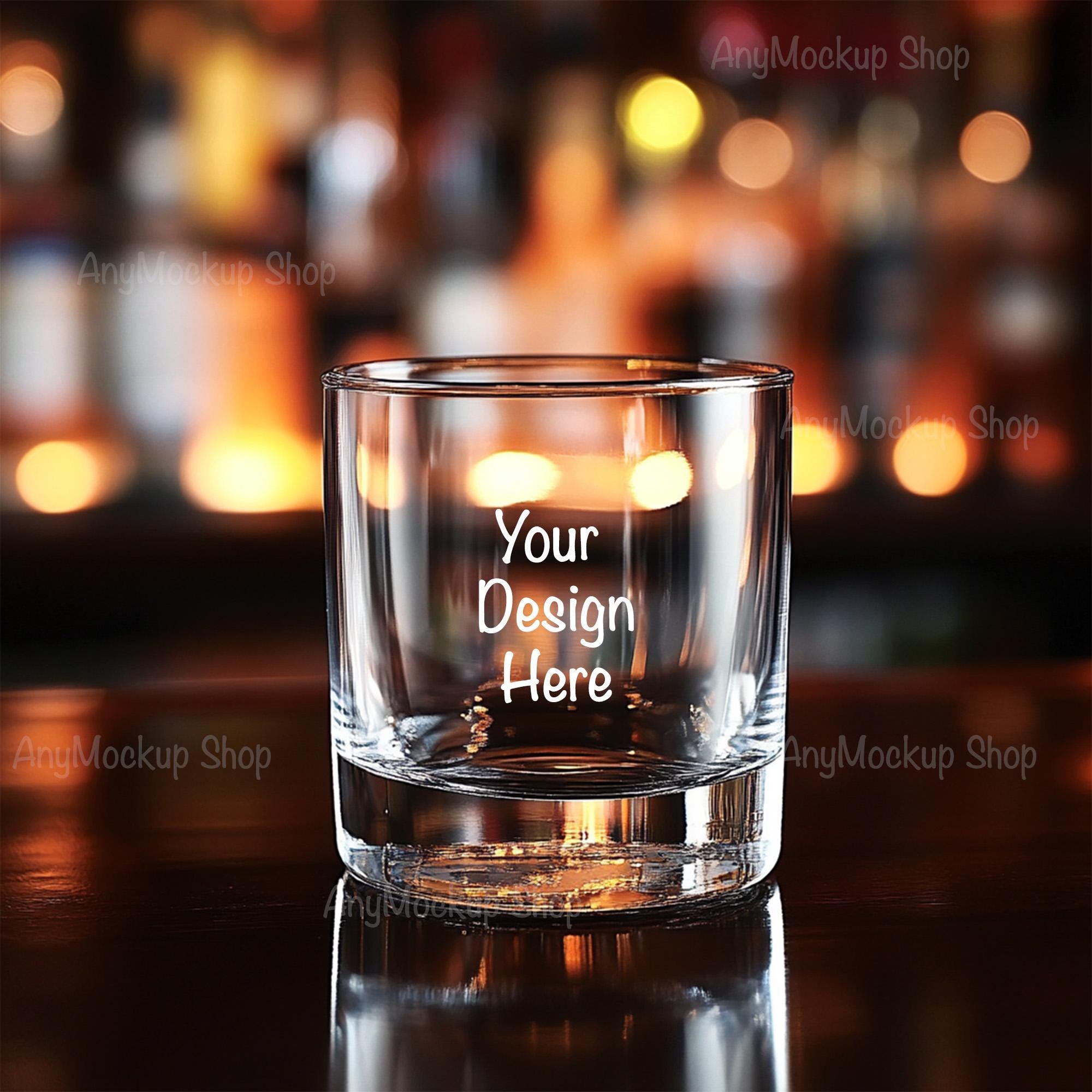 5 Rocks Glass Mockup Bundle Photo Whiskey Glass Mockup Clear Glass ...