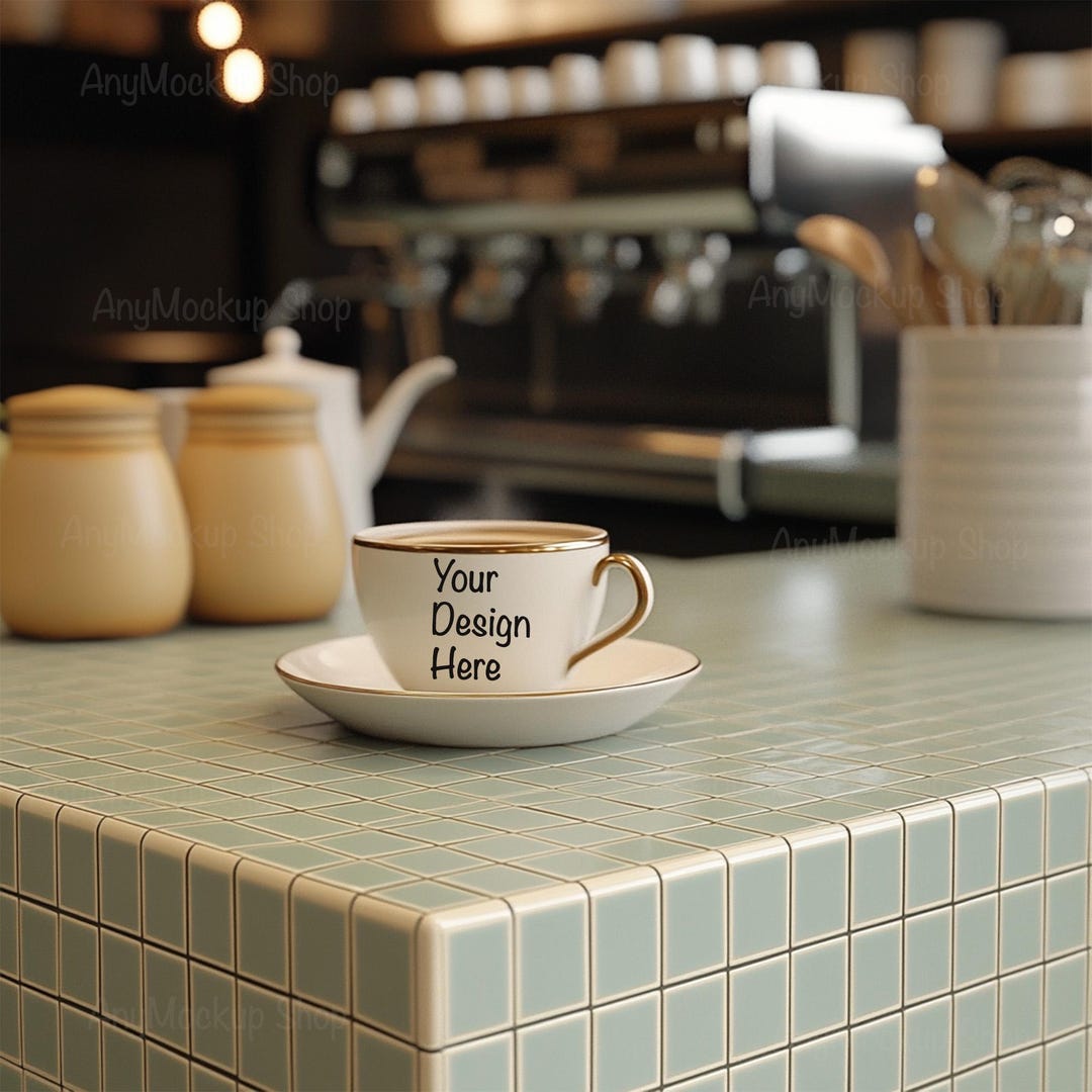 Cafe Tabletop Background Product Mockup, Coffee Shop Restaurant Mockup ...