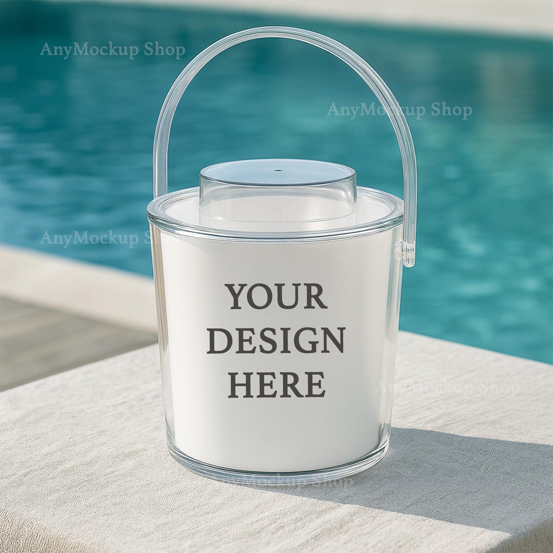 Printify Ice Bucket Mockup | Champagne & Wine Bucket Mockup | Party ...