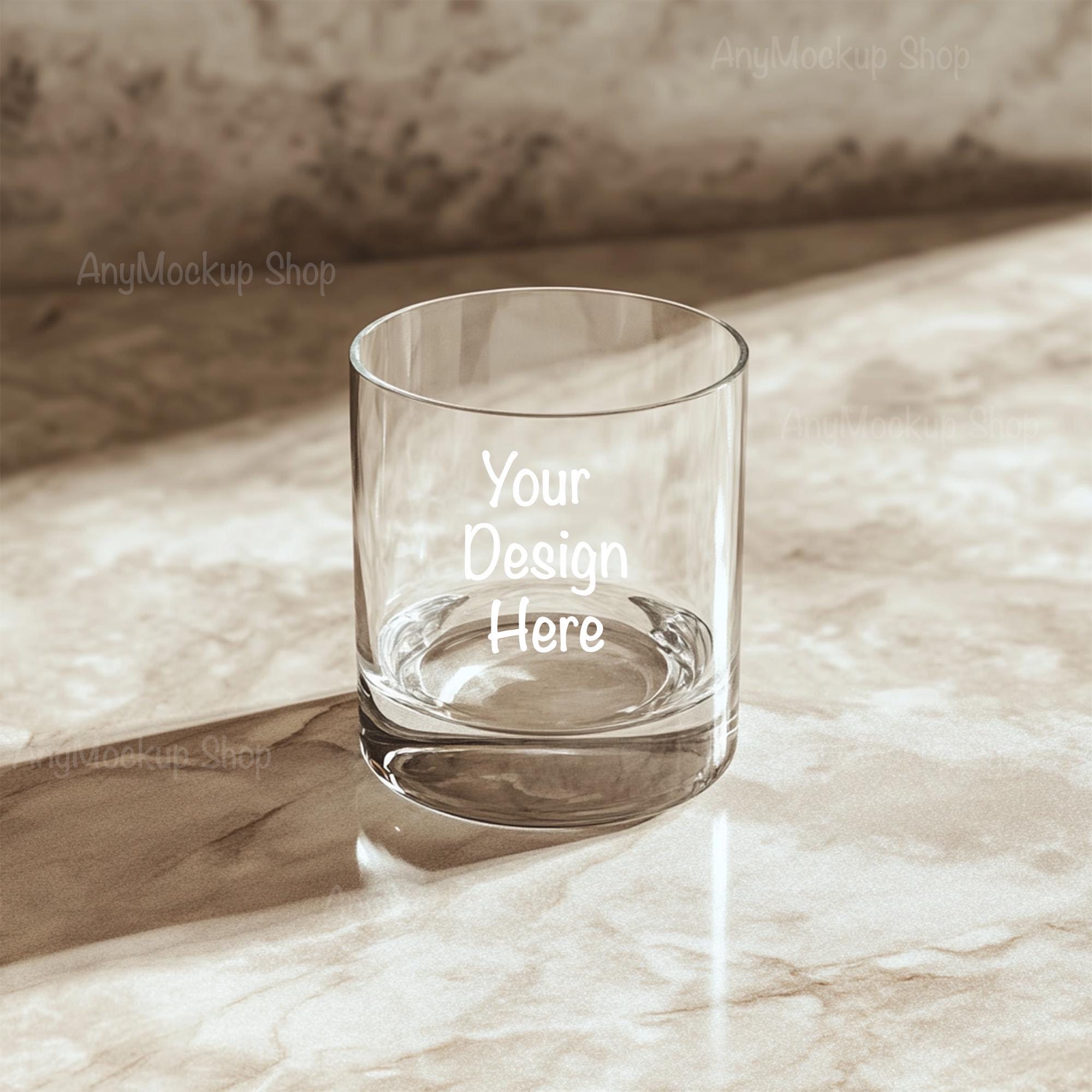 5 Rocks Glass Mockup Bundle Photo Whiskey Glass Mockup Clear Glass ...