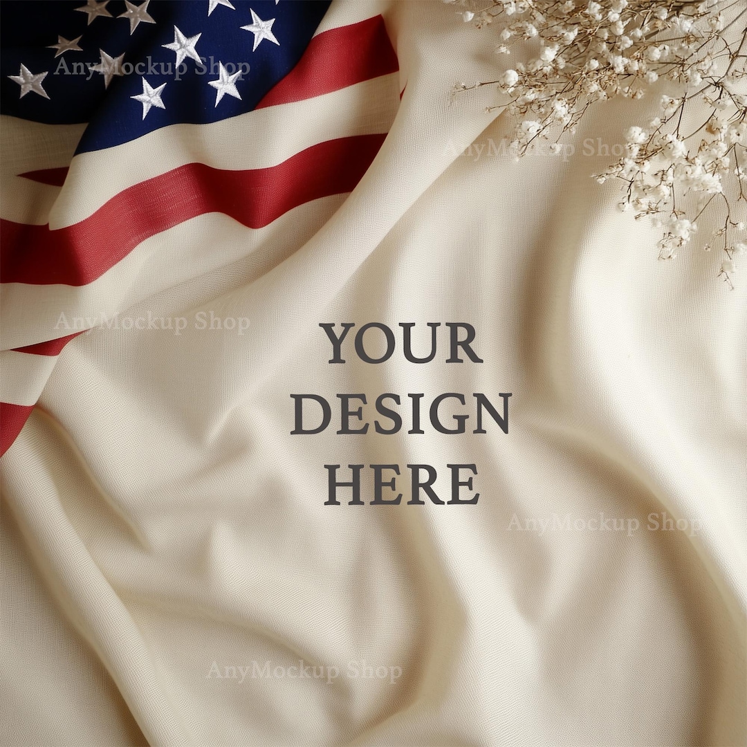 Patriotic Mockup 4th of July Flat Lay USA Digital Background American ...