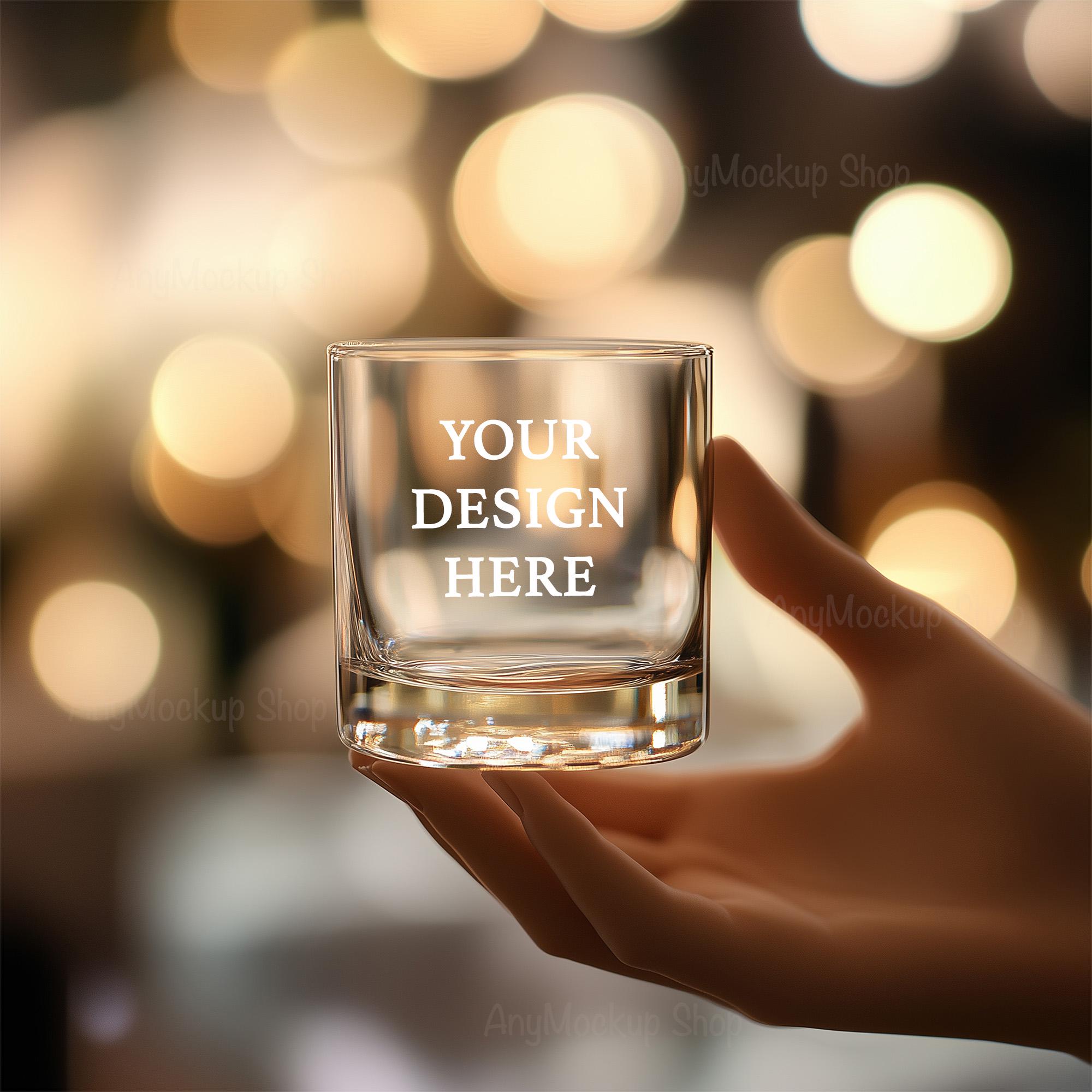 8 Rocks Glass Mockup Bundle Photo Whiskey Glass Mockup Clear Glass ...