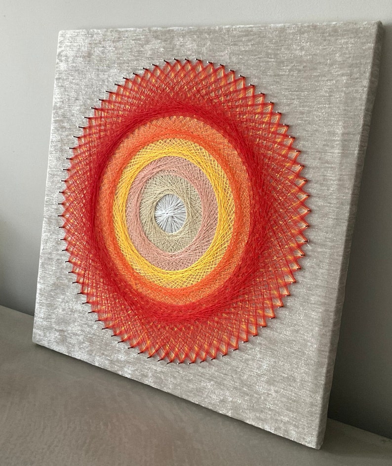 Sunburst String Art -- Beautiful Colours for Any Home - Etsy