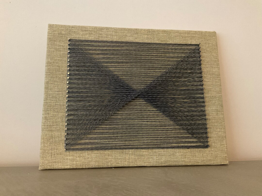 Geometric String Art – Triangle Pattern Wall Hanging - Etsy