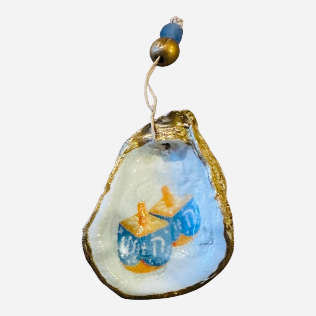 Dreidel Decoupage Oyster Shell Ornament/colorful Hanukkah Decoration - Etsy