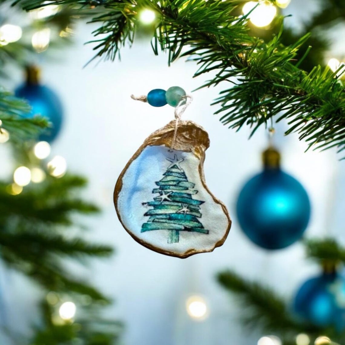 Oyster Shell Driftwood Tree With Starfish Topper - Etsy