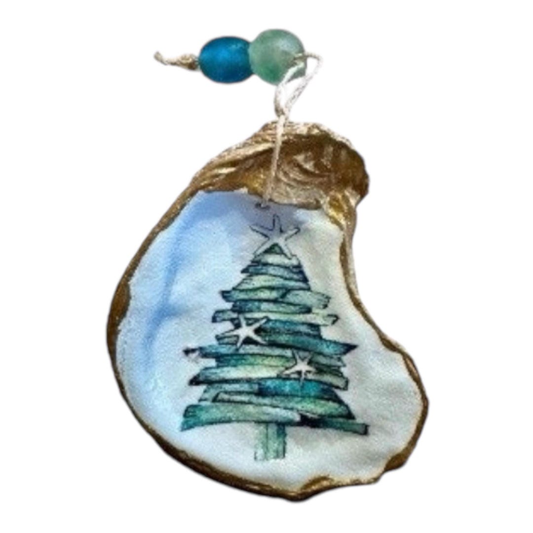 Oyster Shell Driftwood Tree With Starfish Topper - Etsy