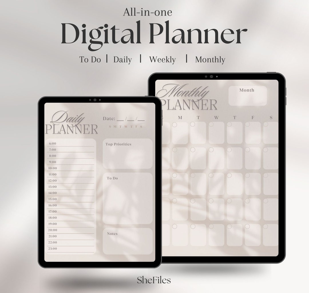 Digital Planner, to Do List, Template, Calendar, Checklist, Daily ...