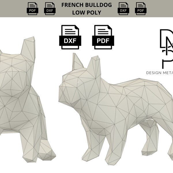 Low Poly Dog Dxf Metal Sculpture - Etsy