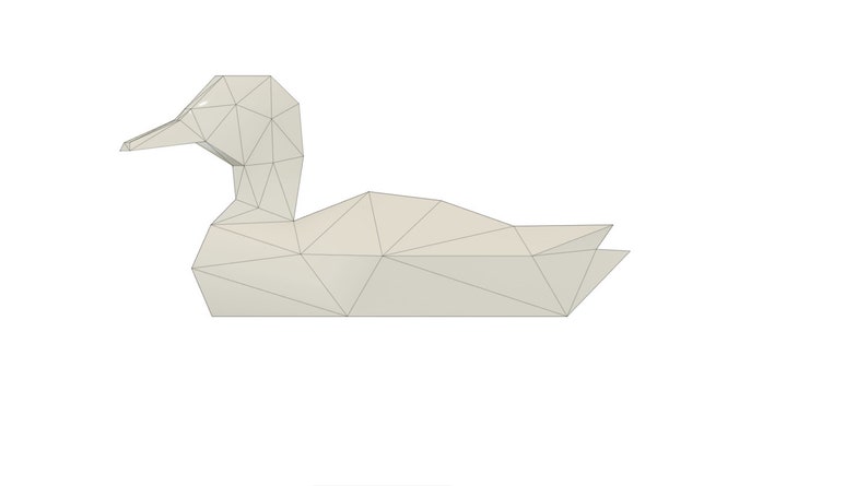 Metal DUCK Low Poly DXF Sculpture - Etsy