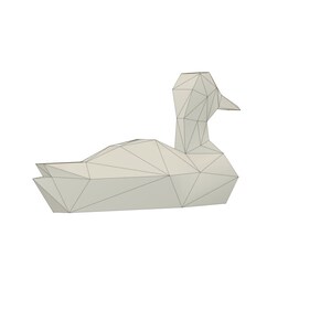 Metal DUCK Low Poly DXF Sculpture - Etsy
