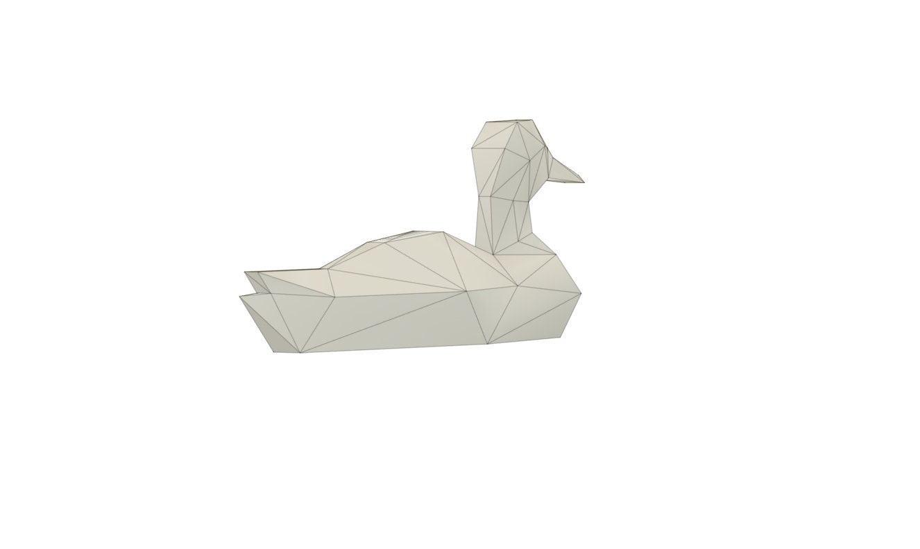 Metal DUCK Low Poly DXF Sculpture - Etsy