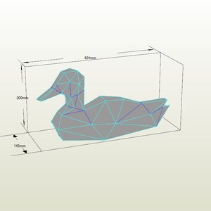 Metal DUCK Low Poly DXF Sculpture - Etsy