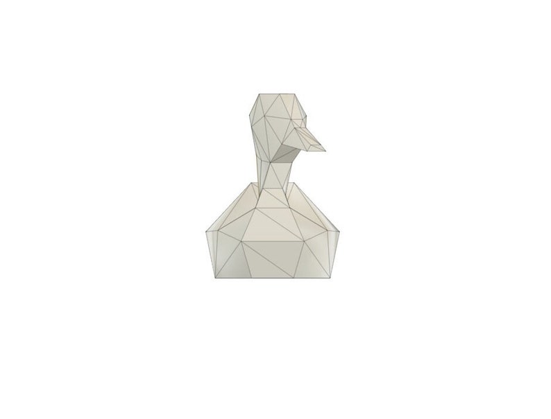 Metal DUCK Low Poly DXF Sculpture - Etsy