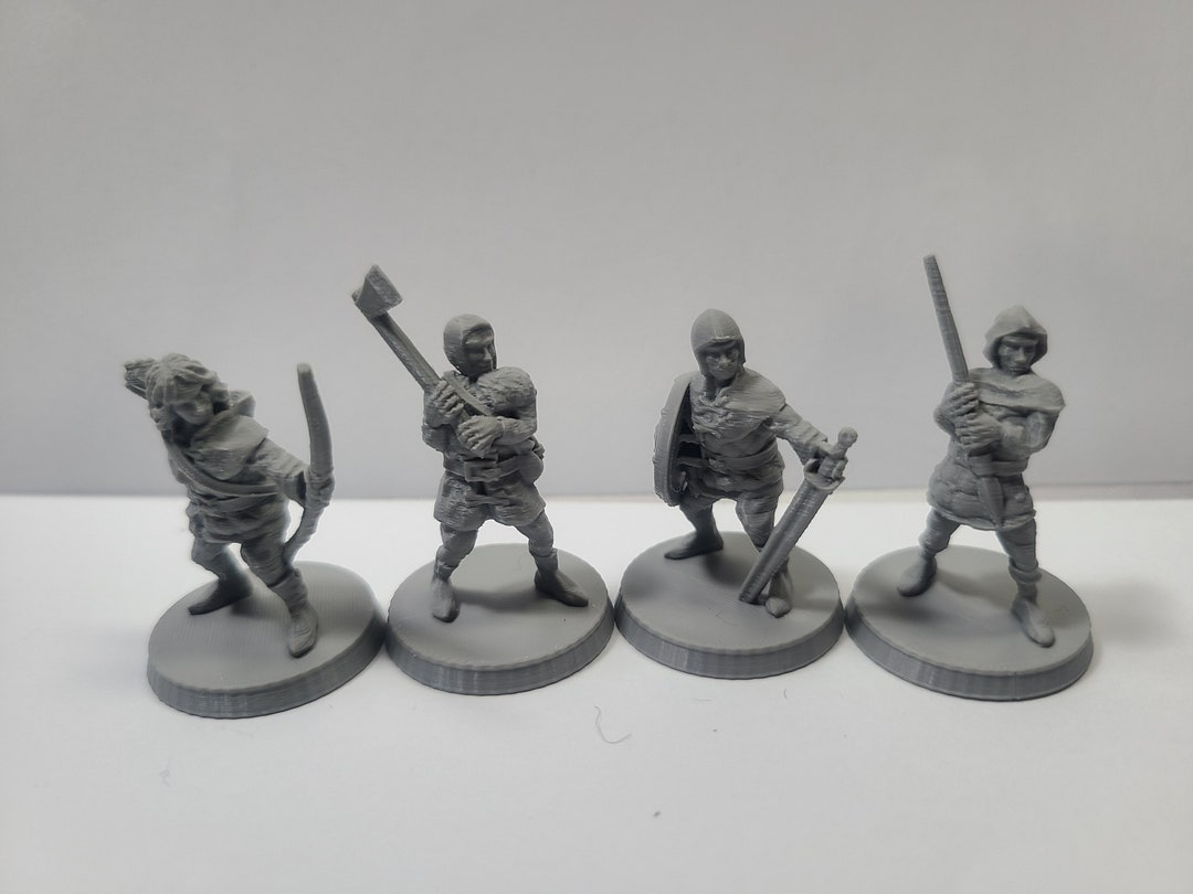 Human Bandits Pack(4), 28mm, Unpainted, Briteminis, Dnd, 5E, TTRPG ...