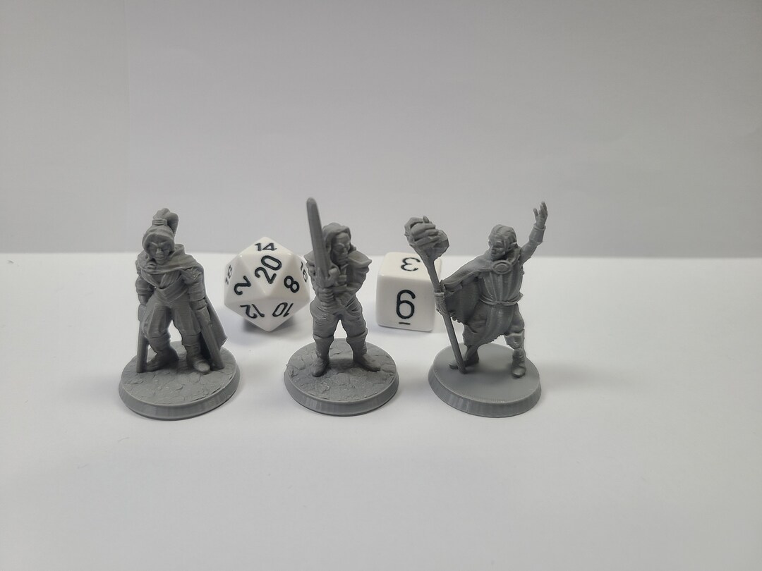 Dark Elf Minis, 3 Pack, 28mm Scale, Unpainted, Gray, Briteminis - Etsy