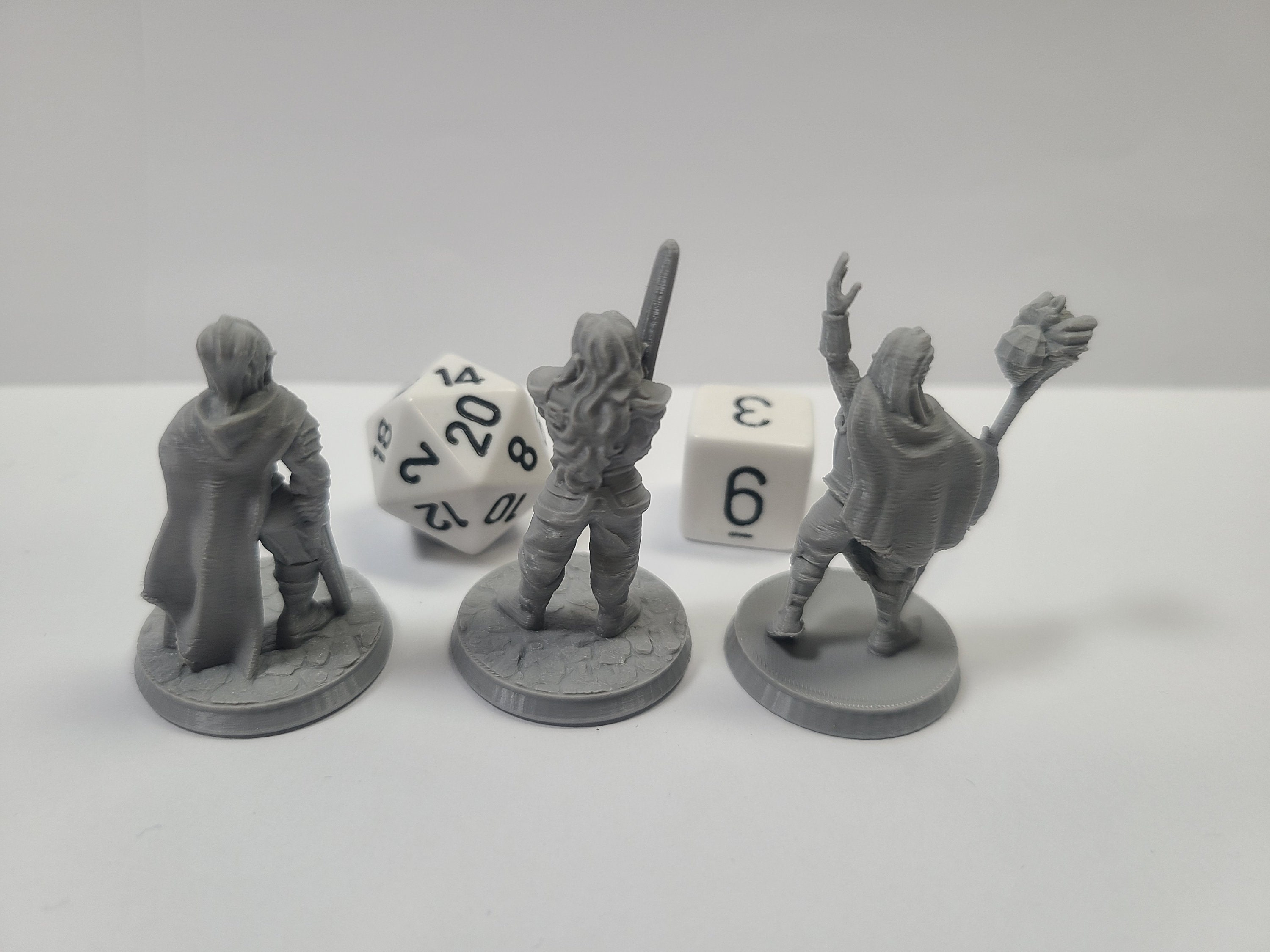 Dark Elf Minis, 3 Pack, 28mm Scale, Unpainted, Gray, Briteminis - Etsy