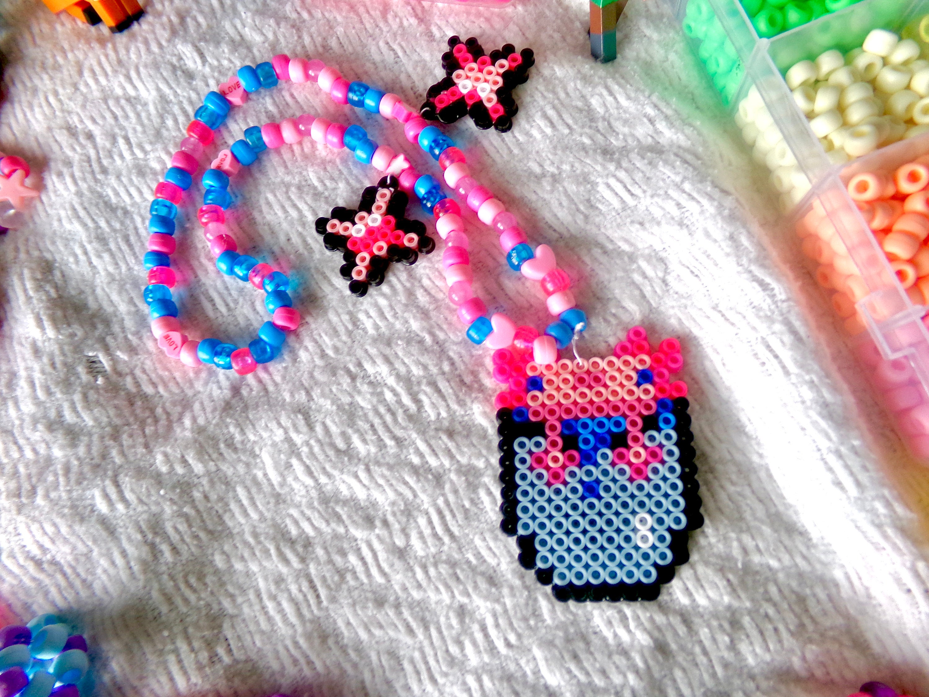 Minecraft Axolotl Kandi - Etsy